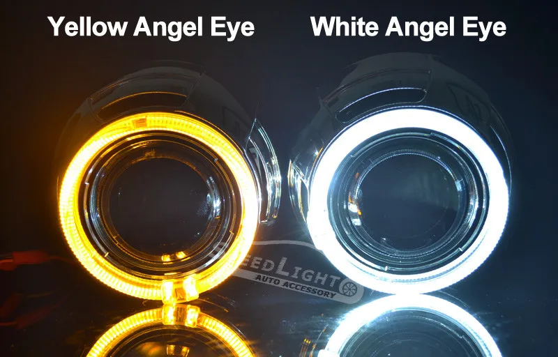 Hid Projector Headlight Kit 3 Inch D2s Bulb Car Angel Eye Projector ...