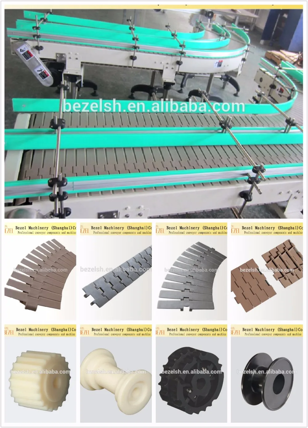 821 Series Slat Top Chain Table Top Chain Pom Plastic Conveyor Top ...