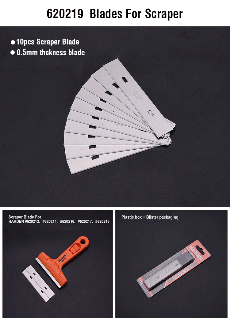 Decoration Tools 10pcs 65mn Metal Utility Cutting Scraper Blade - Buy ...
