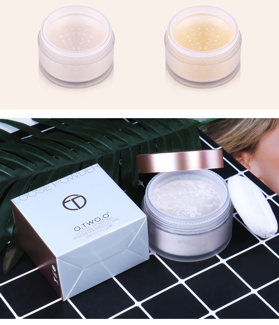 O.TWO.O Face Powder Makeup - 2 Colors Whitening Loose Powder