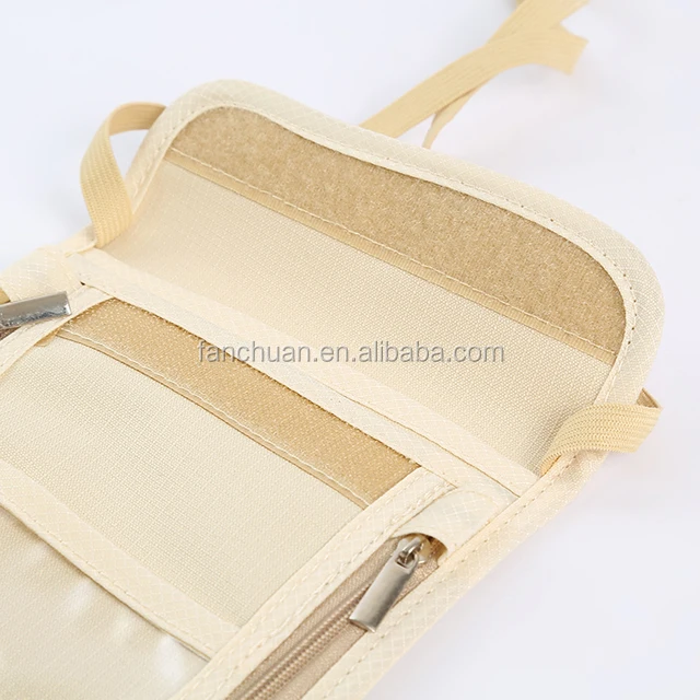 Passport Holder Hidden Ripstop Nylon Neck Pouch Stash Rfid Neck Wallet ...