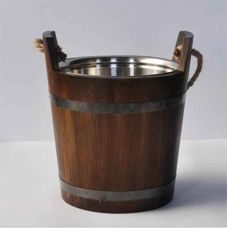 Wooden Ice Bucket Custom Wooden Ice Bucket Cooler Wood Bucket For Sale ...