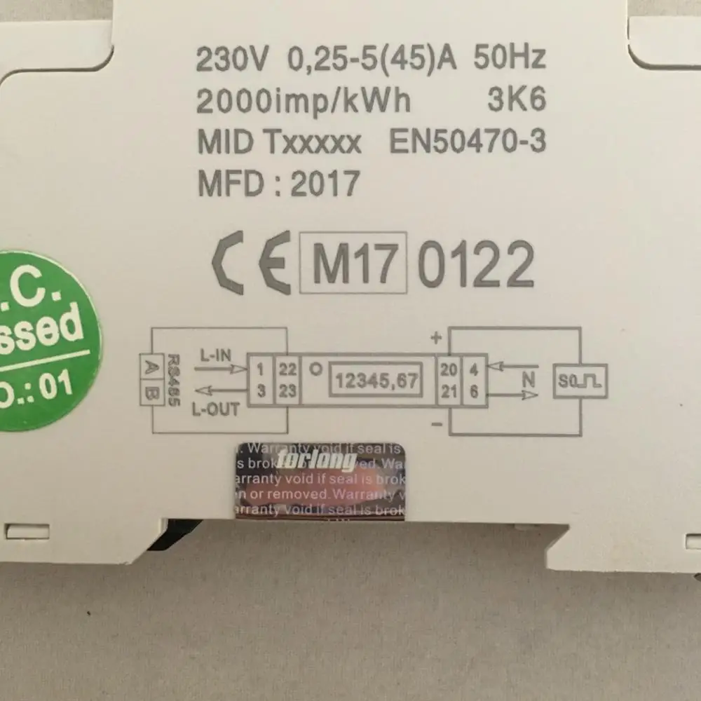 Forlong Smart Energy Meter Single Phase Drs-205c Modbus/m-mus Lcd ...