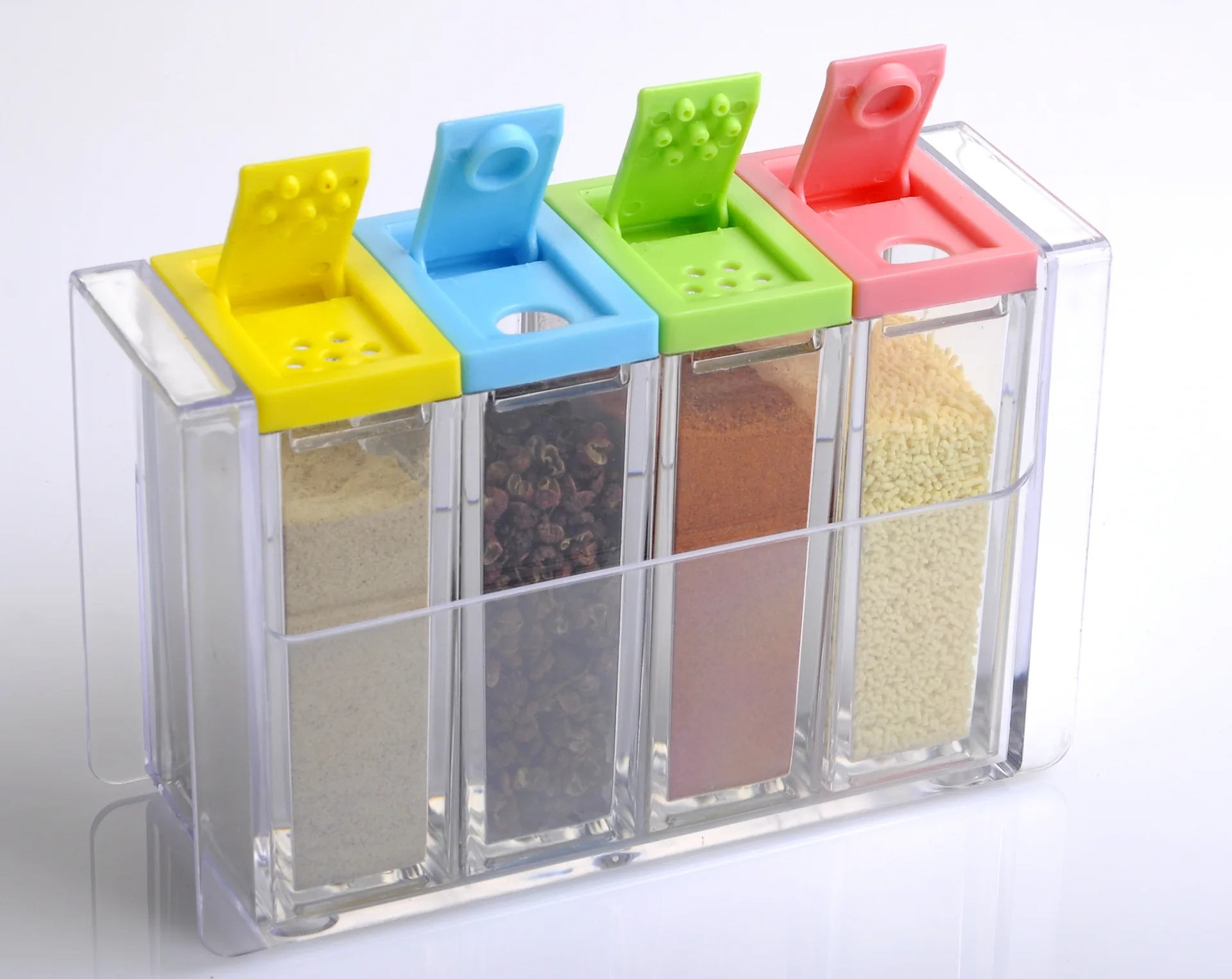 Clear Rectangular Plastic Spice Jars With Lid - Buy Spice Jars,Plastic ...