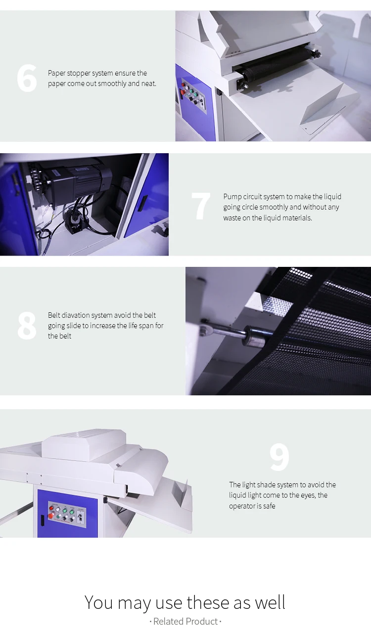 Double100 New Upgrade UV Liquid Laminating Machine For Printed Paper Products from Qihe ...