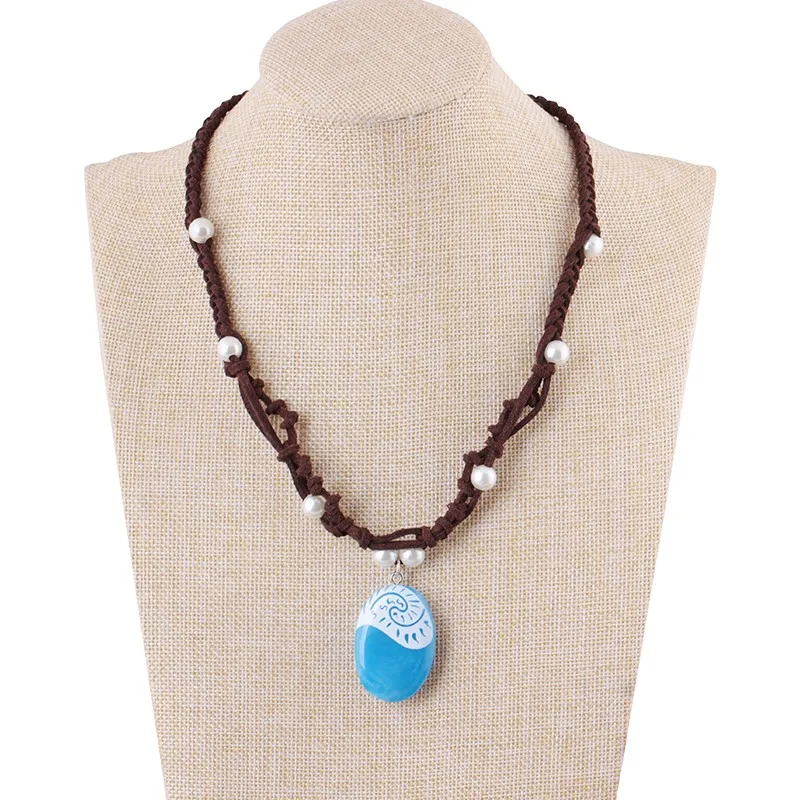Marine Wonders Moana Necklace Jewelry For Women Men Sea Blue Gemstone ...