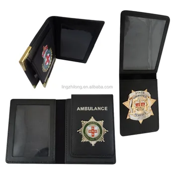 Custom Two Sided Id Badge Leather Badge Holder No Minimum Custom ...