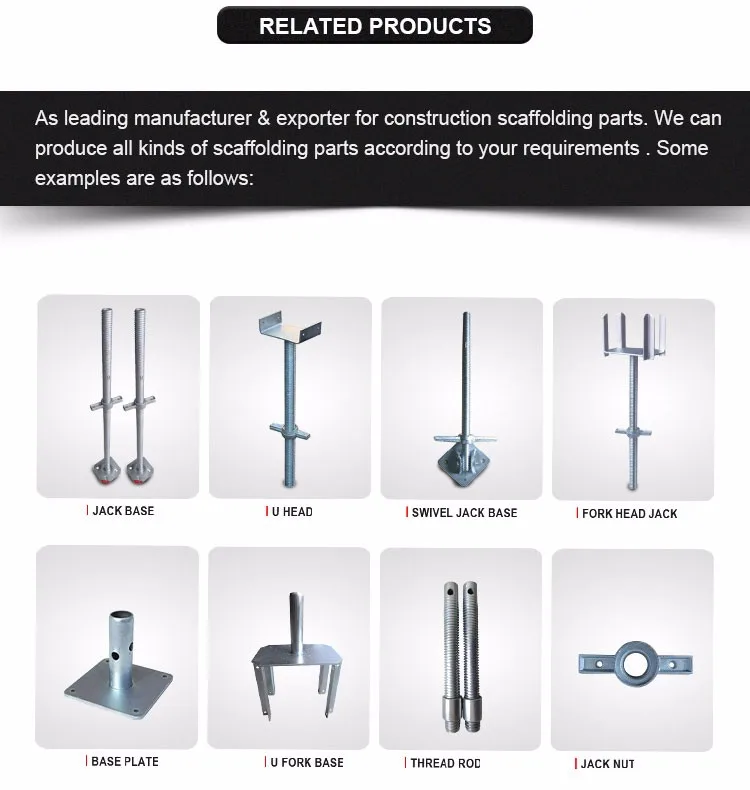 Construction Jacks - U-Head Jack for Scaffolding