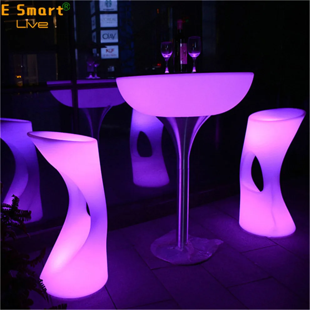 Glow Outdoor Event Cocktail Nightclub Led Furniture Set Chair Table ...