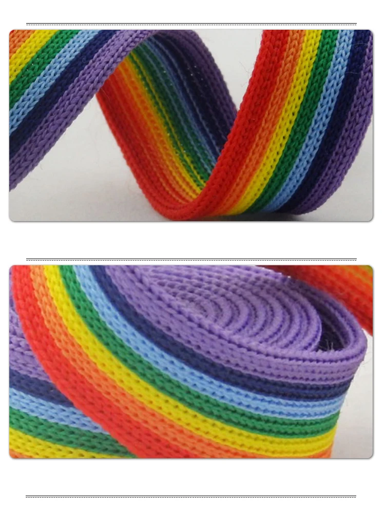 15mm Customized Specifications Colorized Polyester Knitted Elastic ...