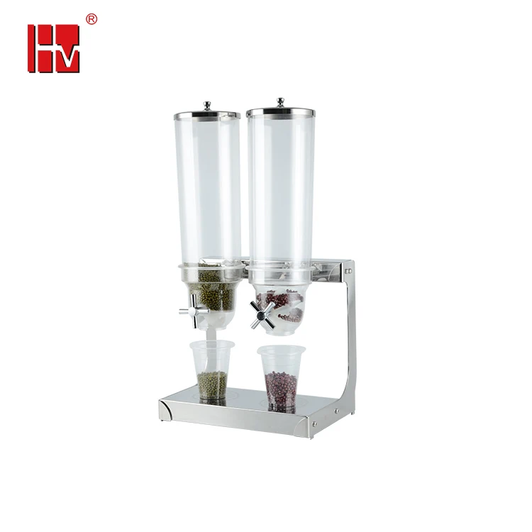 Horeca Cereal Dispenser - Efficient Double Stainless Steel Food Dispenser