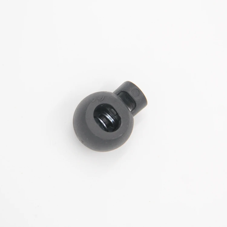 Sell Well Round Ball Black Spring Plastic Stopper End Toggles Stopper ...
