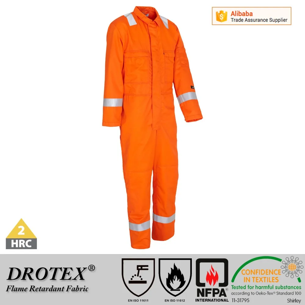 Drotex Fr Aramid Lightweight Offshore Flame Retardant Orange Coverall ...