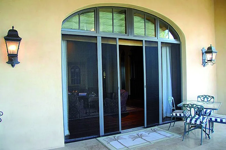 Luxury High-grade Retractable Trackless Pleated Screen Fly Doors - Buy ...
