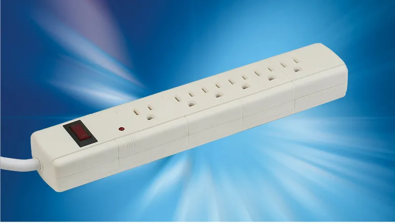 6 Way US Power Strip - Reliable Surge Protection & Efficiency
