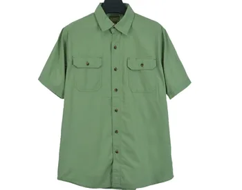 Shirt Style Green 100%cotton Worker Working Wear Uniform For Men - Buy ...