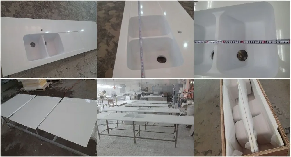 Cut To Size Pure White Solid Surface Table Top / Acrylic Kitchen Worktop - Buy Table Top,Solid ...