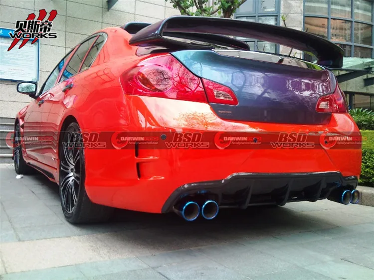 2007-2013 G35 / G37 4dr Elite 1 Fiber Glass Rear Bumper(dual Exhaust ...