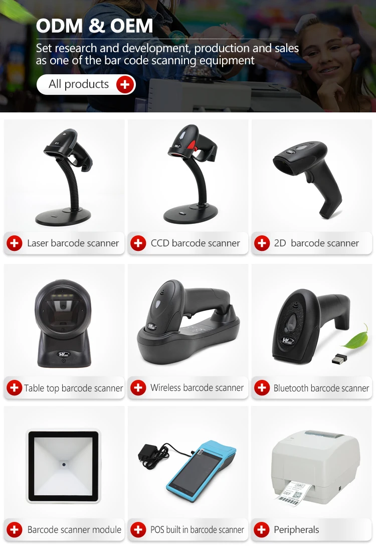 N supermarket Table barcode scanner USB auto handheld Table top barcode ...