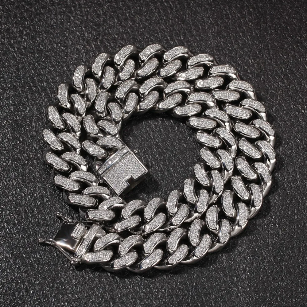 Stainless Steel CZ Cuban Link Chain - Durable & Stylish