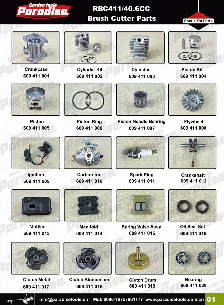 40.2cc Rbc Nb411 Brush Cutter Robin Trimmers Starter - Buy Robin Nb411 ...