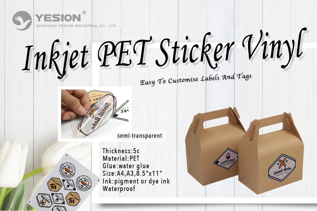 Inkjet Printable Waterproof Semi-transparent Pet Sticker Vinyl - Buy ...