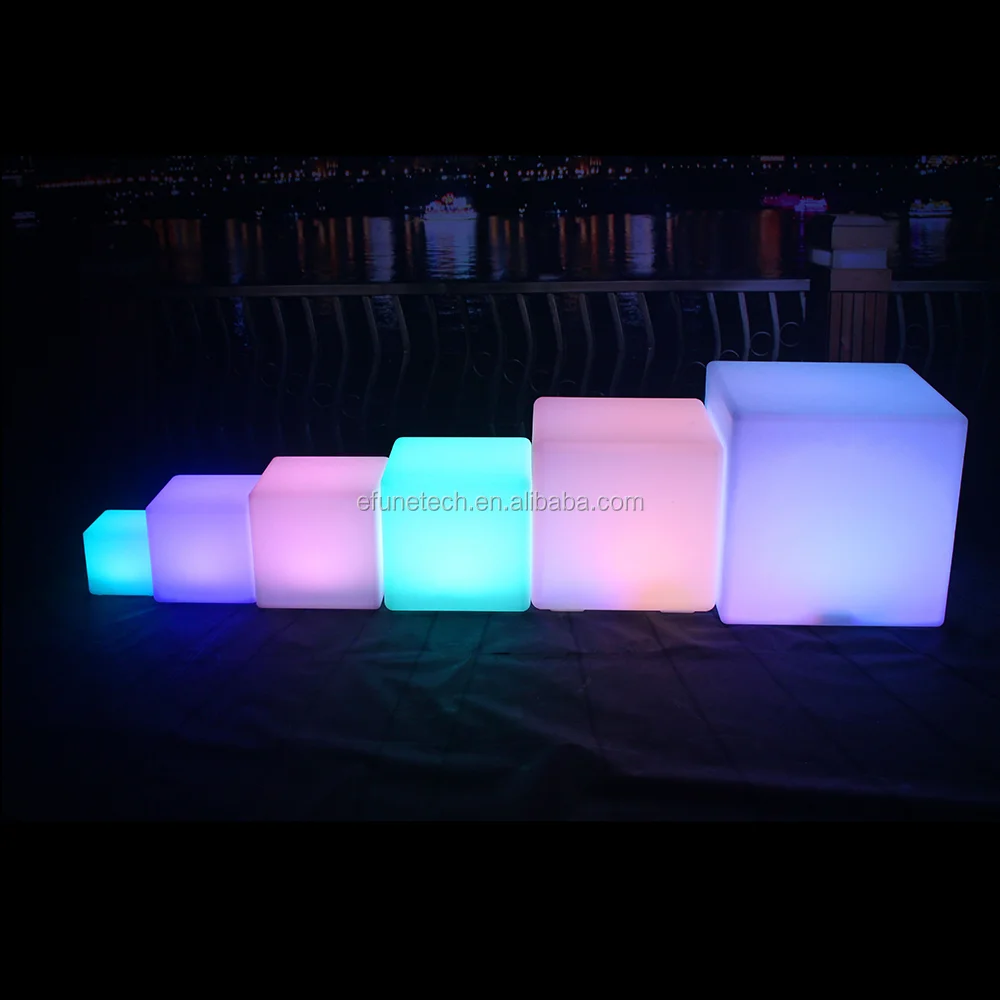 Portable Outdoor Illuminated Glowing Dmx Cube Table And Chair ...