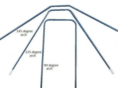 90 Degree Aluminum Bending Tent Pole for Camping Tents