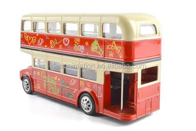1:64 Custom Plastic Double Decker Toy Bus Model - Buy Scale Model Toy ...
