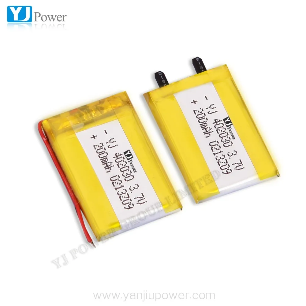 3.7v Lithium Polymer Batteries Lipo 402030 200mah Li Ion Polymer ...