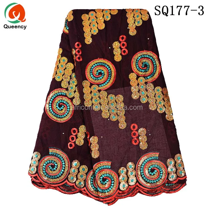 Queency New Fashion Comfortable Design Sequence Swiss Filtex Voile Lace