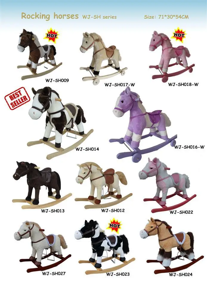Wholesale Hot Sale Rocking Horse Wooden Decorative/plush Life Size ...