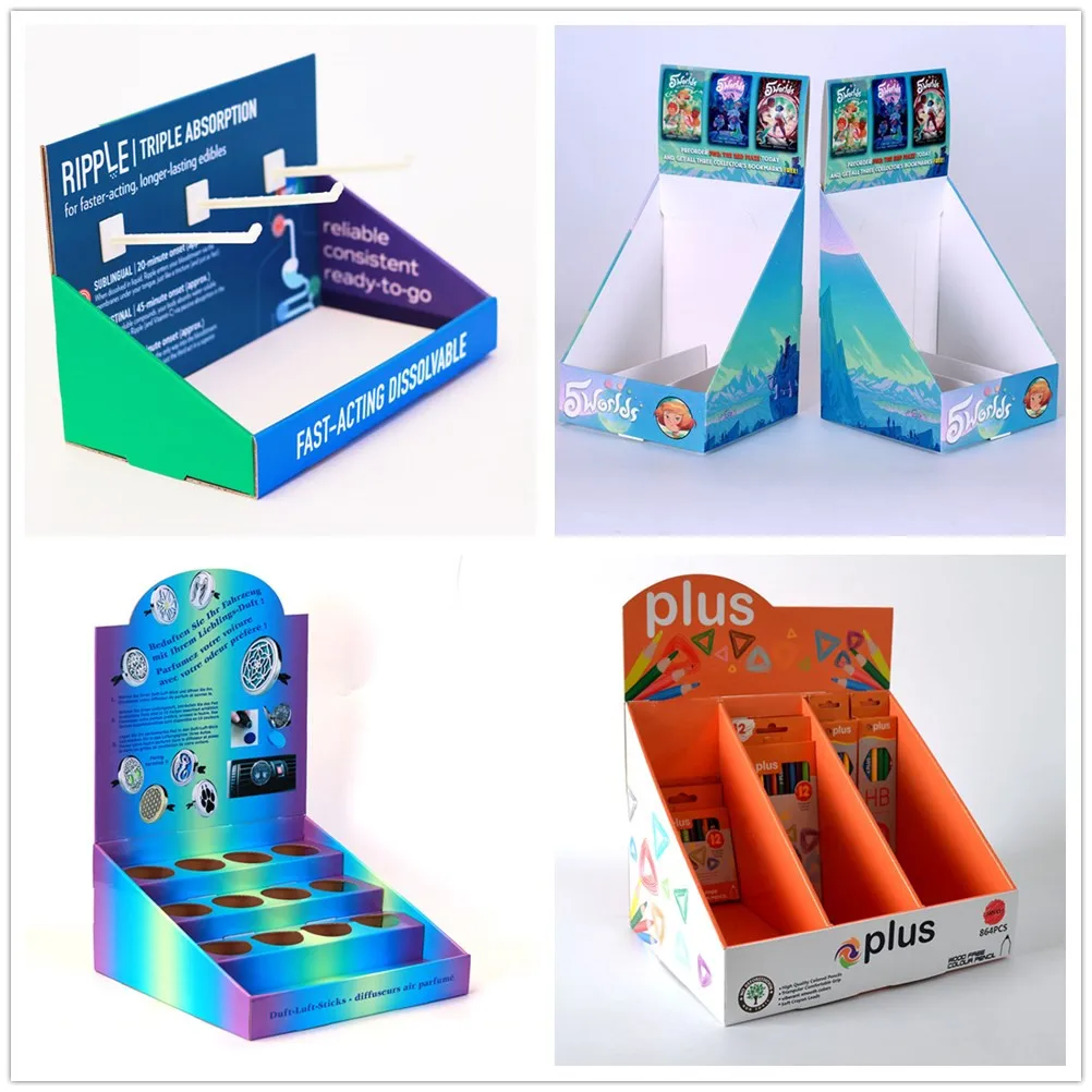 Cardboard Tabletop Displays Pdq With Holes For Tube Packaging - Buy ...