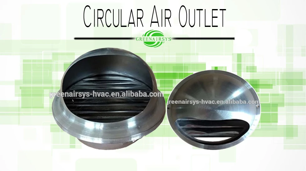 Hvac System Aluminum Circular Weather-proof Kitchen Hood Air Exhaust ...
