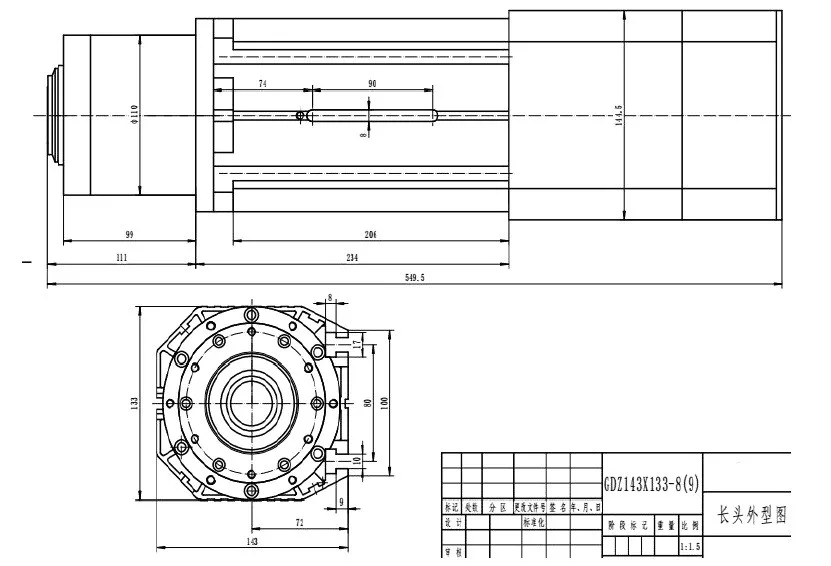 ISO30/BT30 9KW CNC Spindle Motor - High Performance & Reliability