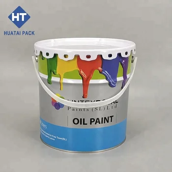 5 Liter/5kg Open Head Paint Can 5l Tin Pail/bucket With Lug Lid For ...