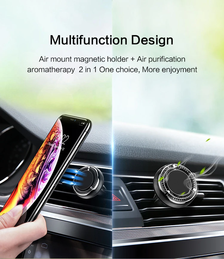 Car Phone Mount Fragrance Perfume Diffuser 360 Rotatable Magnetic Phone ...
