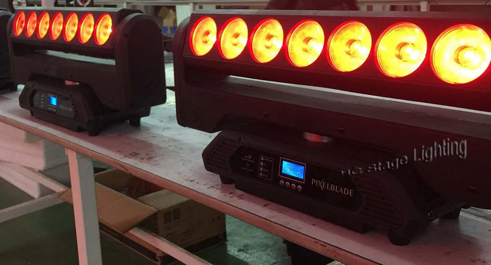 Led Pixel Beam Moving Bar Light Dmx Infinite Pan And Tilt Rotation 7 ...