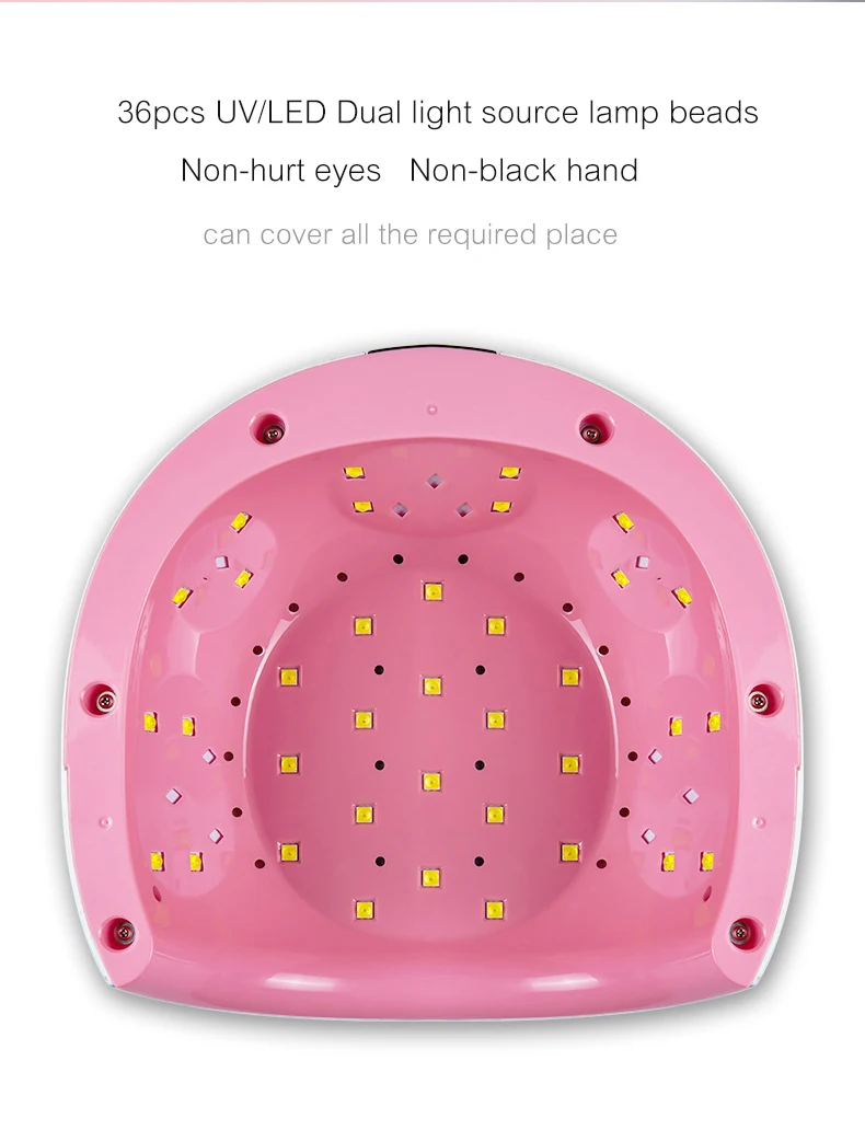 80w Uv Led Lamp For Nails Dryer 10s/30s/60s/120s Timer Lcd Display ...