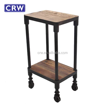 Antique 2 Level Side Table With Wheels - Buy Side Table With Wheels ...