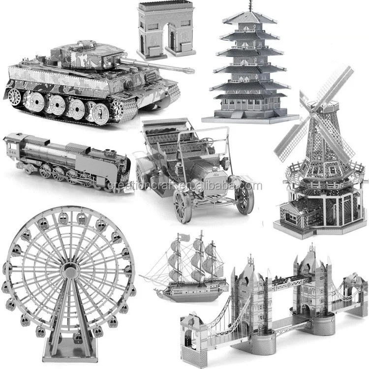 3d Metal Puzzle Assembled Model Metal Craft Home Artwork Funny Gift ...