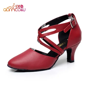 Red Satin Genuine Leather Cotton Fabric Tap Dance Shoes For Women - Buy ...
