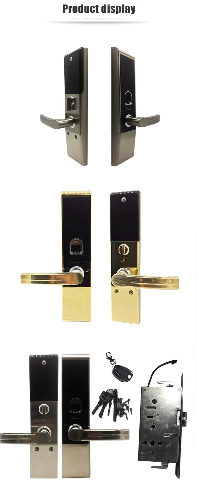Electric Remote Keyless Heavy Duty Sliding Door Lock With Finger - Buy ...