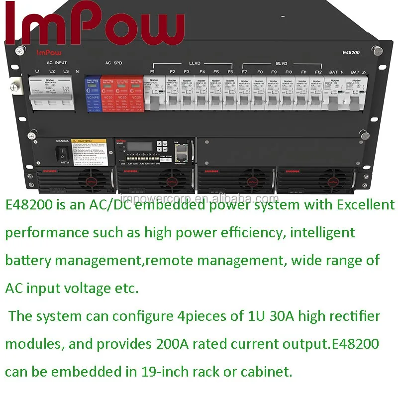 48V Rectifier with SPD and Inverter - Telecom Power System