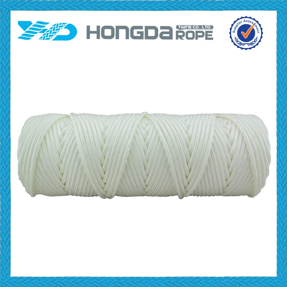 1/4" White Braided Nylon Rope Spool,16 Strand Braid Rope - Buy 6mm ...
