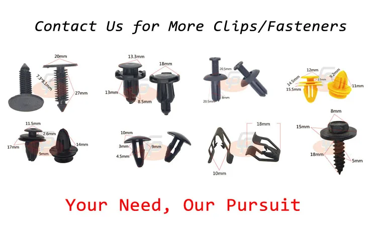 Auto Plastic Trim Panel Fasteners&clips Plastic C Clips Fastener 8.5 Mm ...