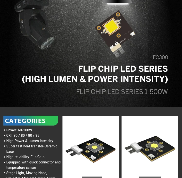 3 Years Warranty 6000-6500lm High Lumen Flip Chip 90w Cob Led For Stage ...