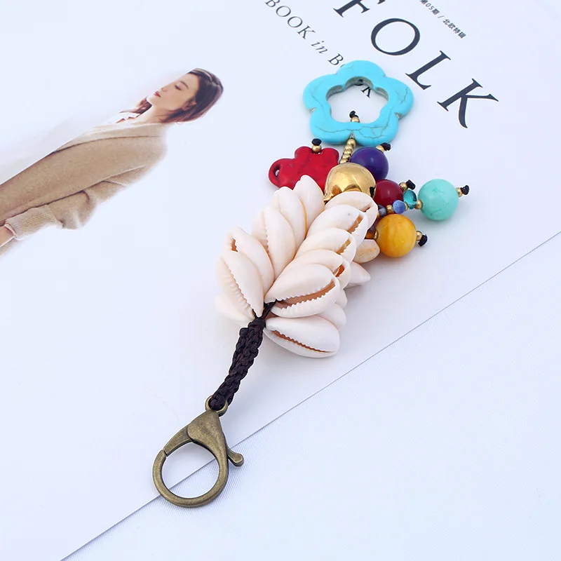 Boho Style Keychain Handmade Shell Key Holder For Women Girl Bag ...