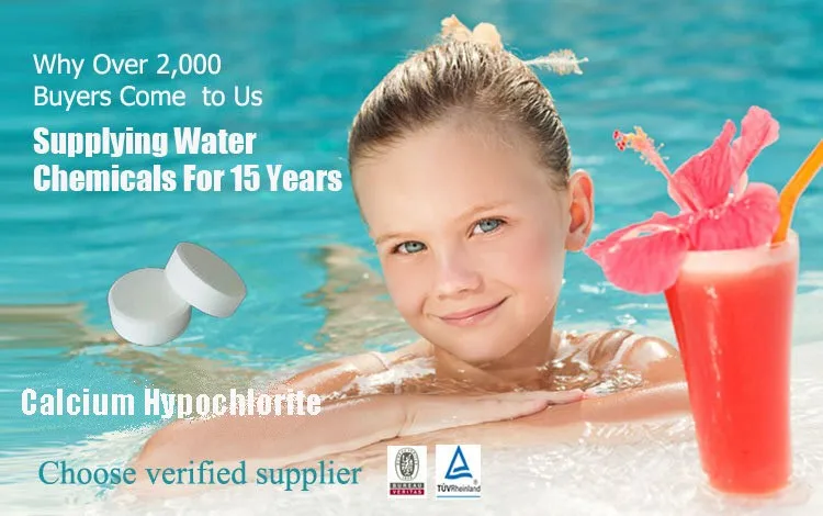 Swimming Pool Powder Pools Chemical Calcium Hypochlorite 65%-70% ...