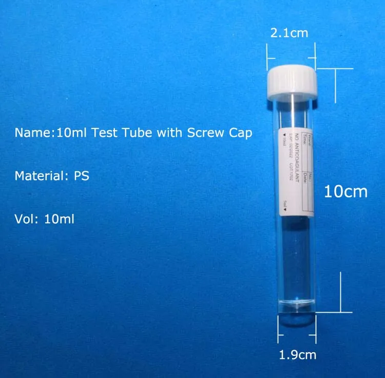 10ml Test Tube With Screw Cap - Buy 10ml Test Tubet With Screw Cap,Ps ...